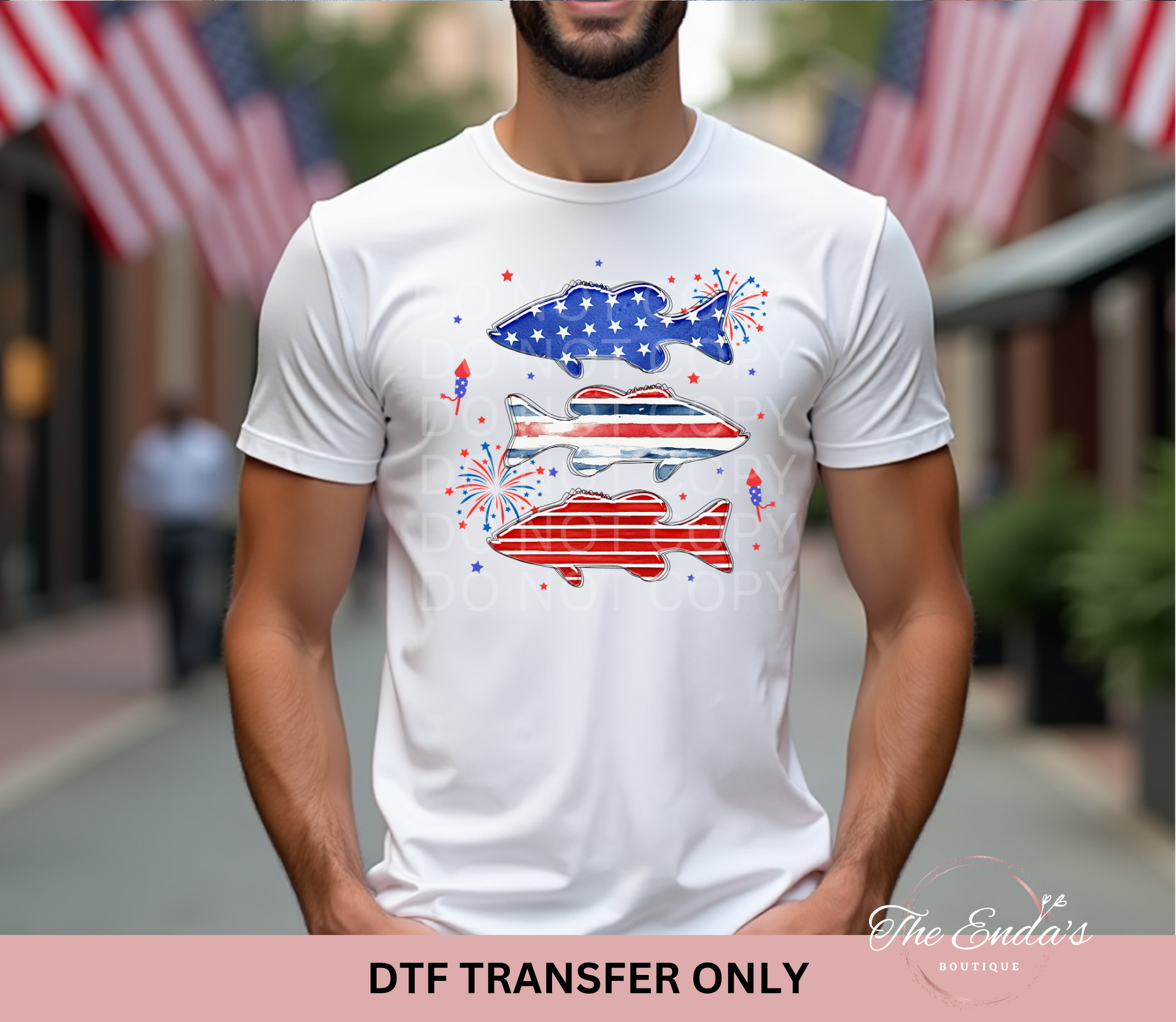 Patriotic Fish DTF Transfer – The Enda's Boutique